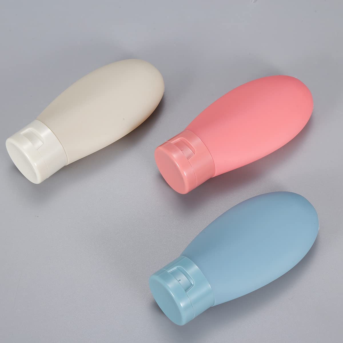 3 Pcs Travel Bottles Set,60ML Travel Bottles & Containers,Small Mini Empty Plastic Squeeze Bottles for Travel Toiletries,Shampoo and Conditioner with Storage Bag