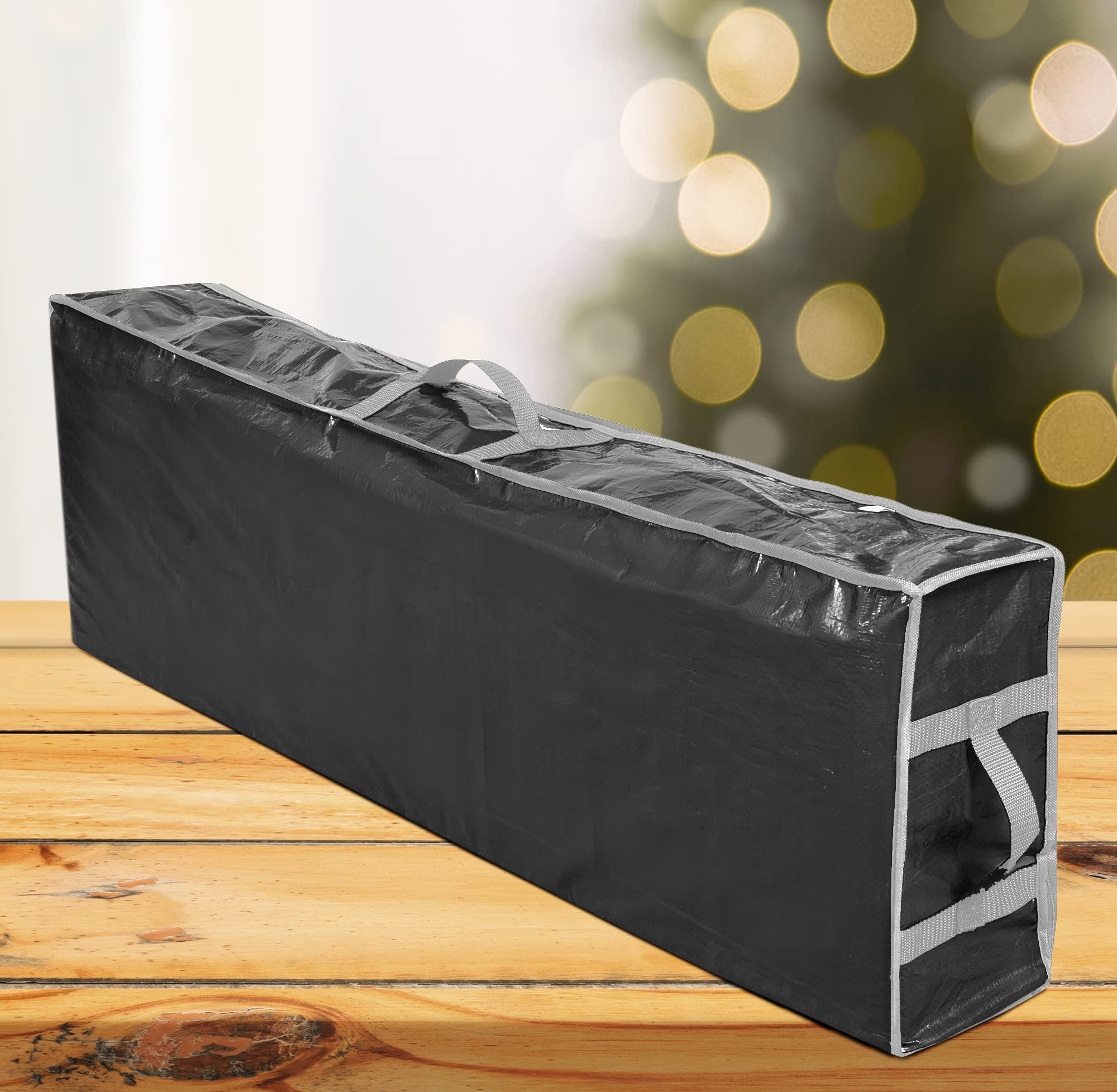 ProPik Wrapping Paper Storage Containers | Gift Wrap Organizer Under Bed 41”x14”x6” Fits 18-24 Rolls Fit Up to 40” Long Roll Wrap Storage Box Holder with Pockets for Ribbon Bows & Accessories (Black)