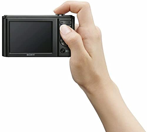 Sony W800/B 20.1 MP Digital Camera (Black) + 2X 32GB Memory Card Bundle