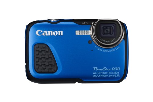 Canon PowerShot D30 Waterproof Digital Camera, Blue