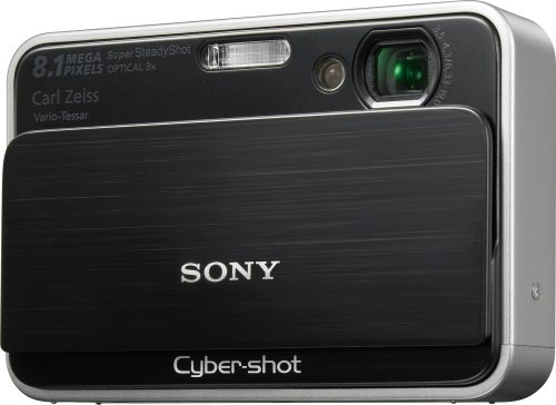 Sony Cybershot DSC-T2 8MP Digital Camera with 3x Optical Zoom (Black)
