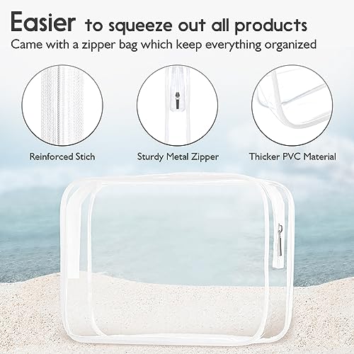 Moneybility 18 Pack 3.4oz Travel Bottles Set for Toiletries,TSA Approved Leak Proof Silicone Squeezable Containers for Toiletries,Conditioner, Shampoo, Lotion & Body Wash Accessories(Purple)