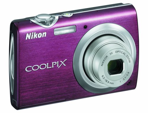 Nikon Coolpix S230 10MP Digital Camera with 3x Optical Zoom and 3 inch Touch Panel LCD (Plum)