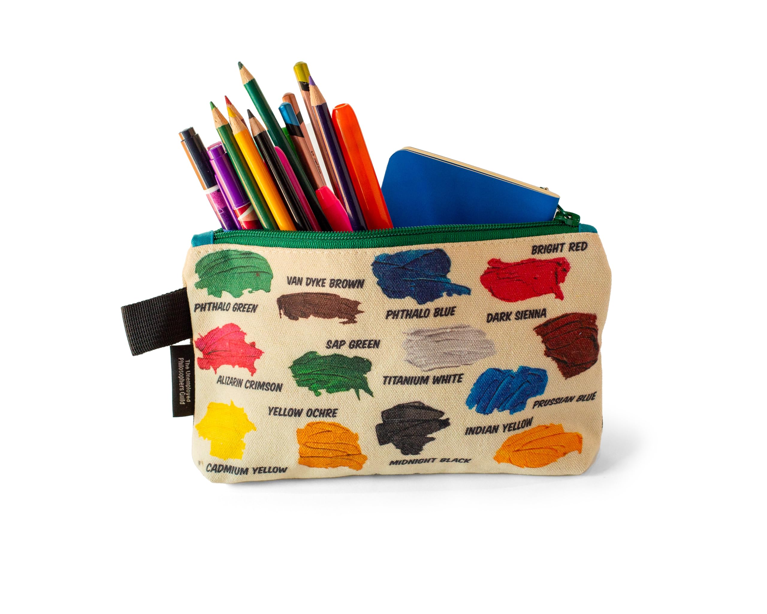 Bob Ross Bag - 9" Canvas Zipper Pouch for Pencils, Tools, Cosmetics, Toiletries and More