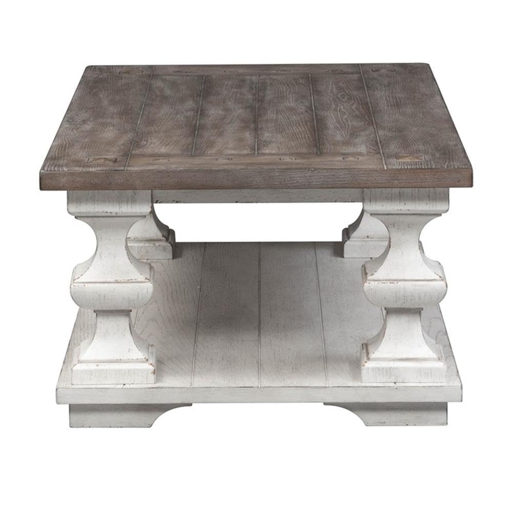 Liberty Furniture INDUSTRIES Cocktail Table in Heavy Distressed White