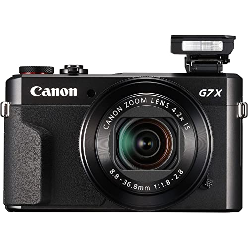 Camera PowerShot G7 X Mark II Digital Camera (Black) Bundle with SanDisk 64GB Memory Card, Full Size Tripod, High Speed Card Reader, Photo Kit (20 Items)