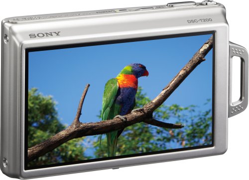 Sony Cybershot DSC-T200 8.1MP Digital Camera with 5x Optical Zoom with Super Steady Shot Image Stabilization (Silver)