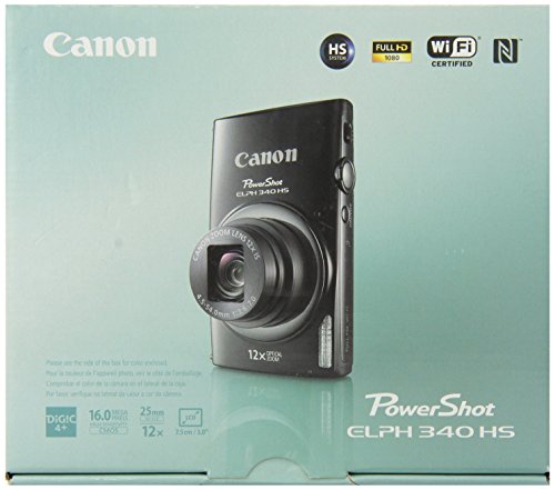Canon PowerShot ELPH 340 HS 16MP Digital Camera (Black)