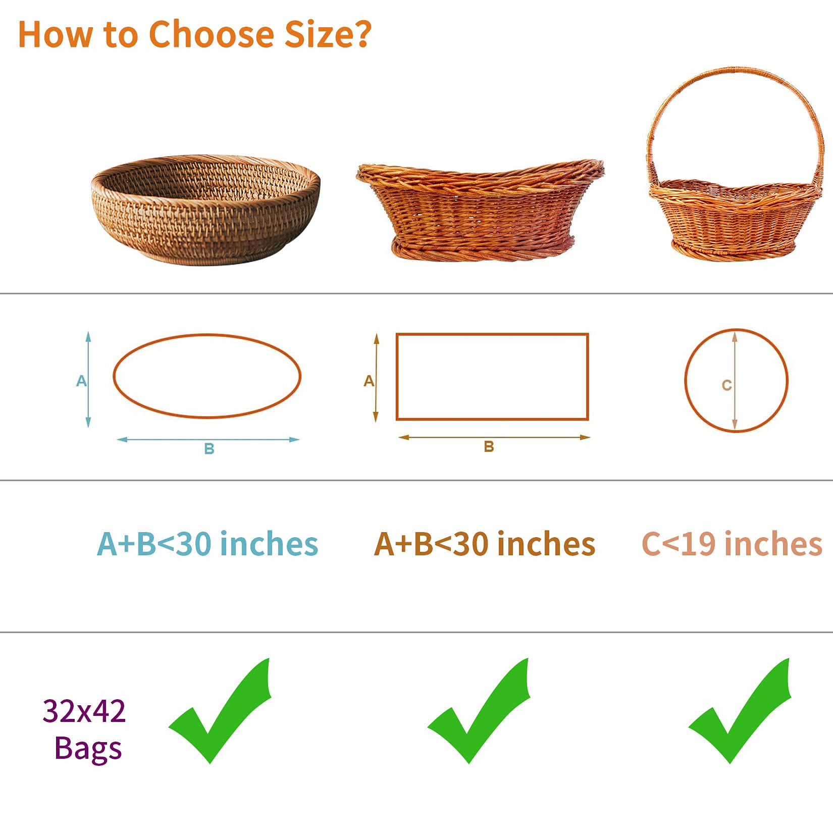 Yotelab Large Jumbo Cellophane Bags for Gift Basket, 32x42 Inches 10Pcs Huge Clear Basket Bags