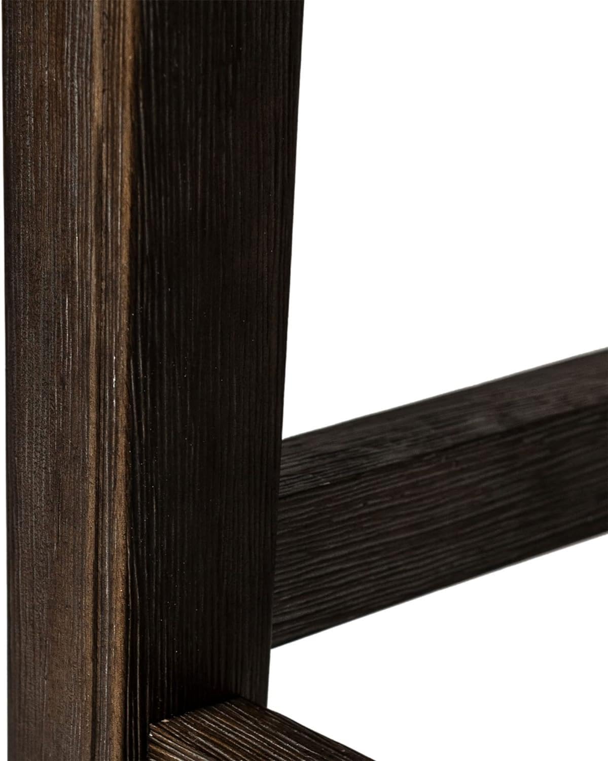 Maven Lane Adrien 31 Inch Bar Height Upholstered Backless Saddle Barstool in Dark Walnut Finish with Ash Grey Fabric Cushion Seat