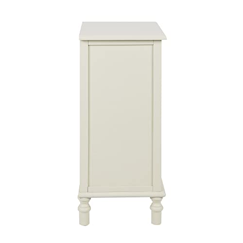 Decor Therapy Simplify 3-Drawer Accent Table, Buttermilk 15.75 in x 11.8 in x 26 in