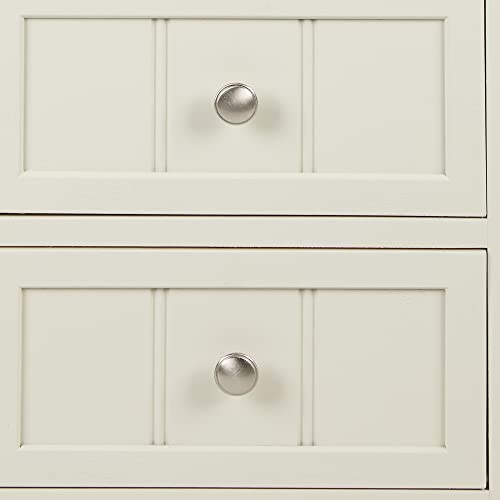 Decor Therapy Simplify 3-Drawer Accent Table, Buttermilk 15.75 in x 11.8 in x 26 in