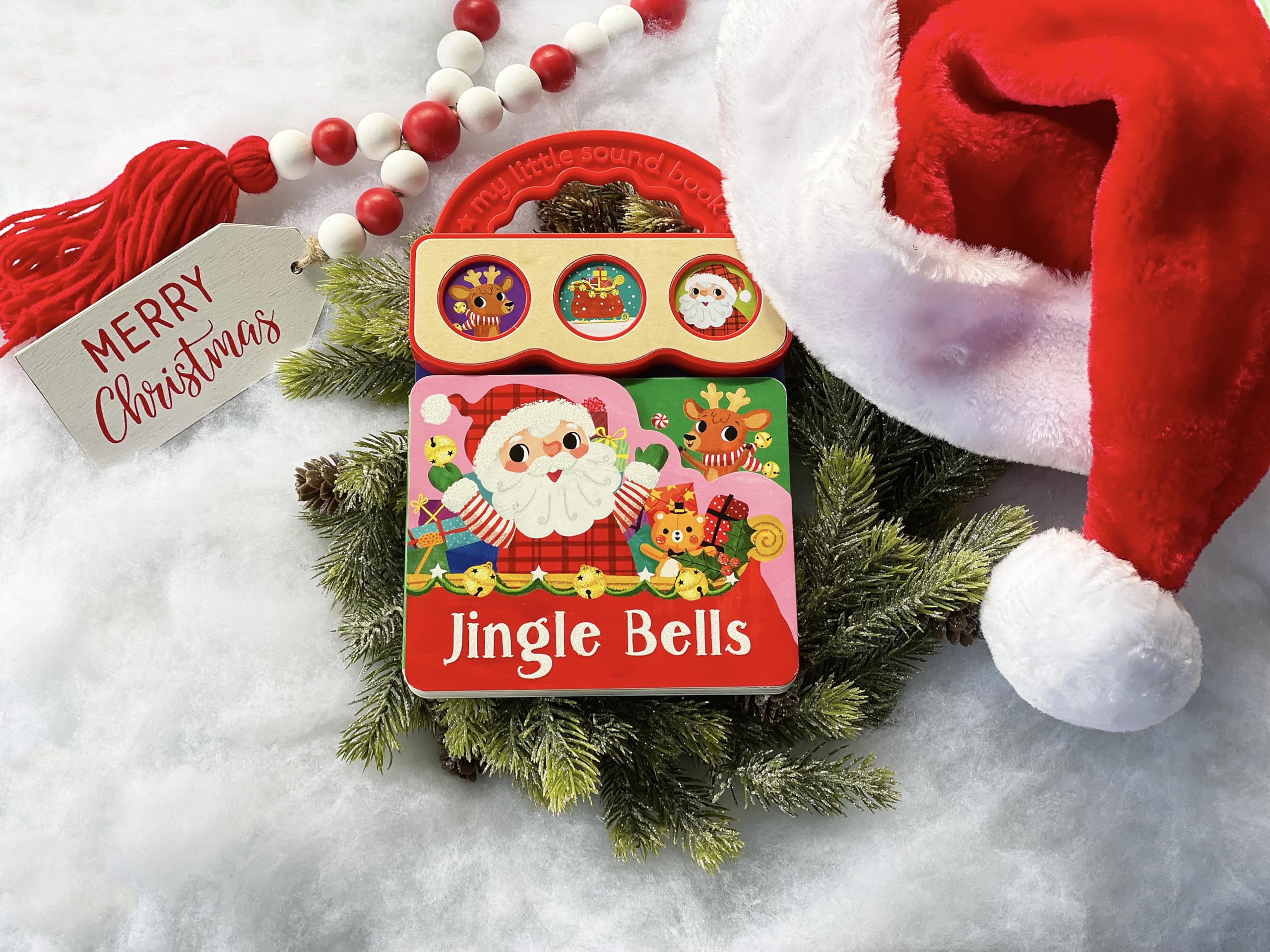 Jingle Bells 3-Button Sound Christmas Board Book for Babies and Toddlers