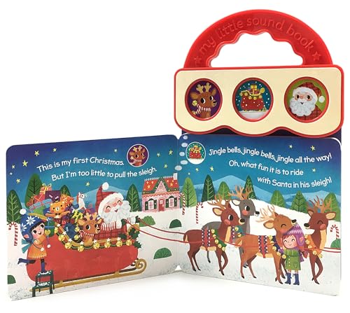 Jingle Bells 3-Button Sound Christmas Board Book for Babies and Toddlers