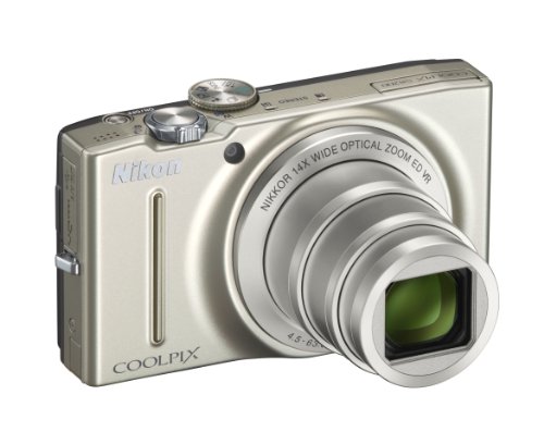 Nikon COOLPIX S8200 16.1 MP CMOS Digital Camera with 14x Optical Zoom NIKKOR ED Glass Lens and Full HD 1080p Video (Silver)