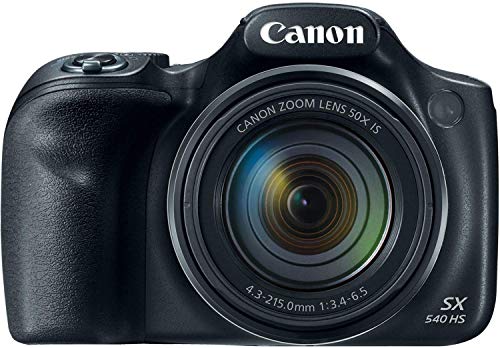 Canon PowerShot SX540 HS Digital Camera with 32GB Memory Card, Camera Case, Extra Battery and Charger, and Deluxe Accessory Bundle (5 Items) (Renewed)