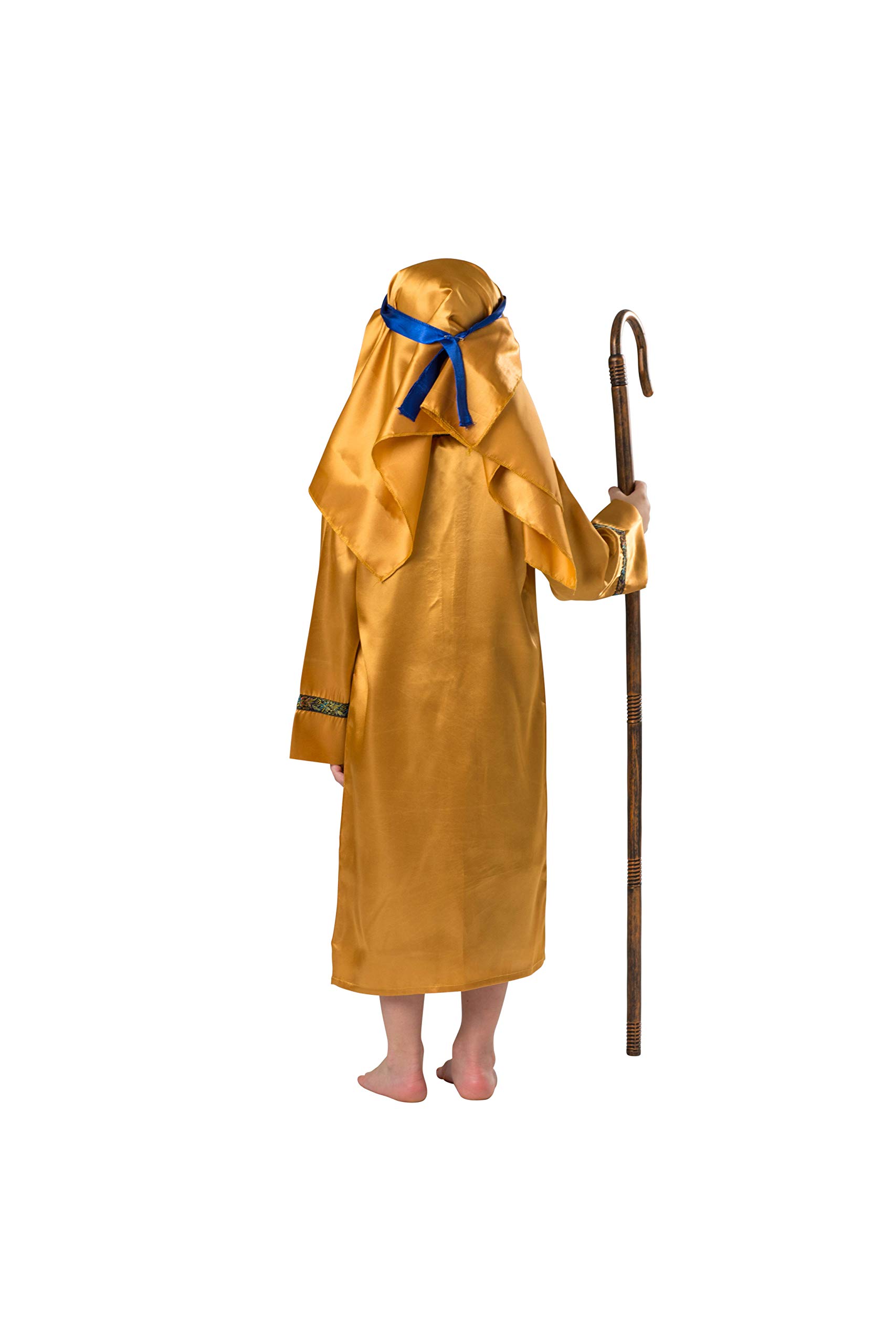 Dress Up America Saint Costume for Kids - Boys Shepherd Costume - Brown and Gold Biblical Costume for Kids
