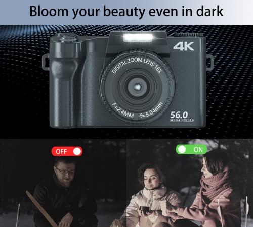 Digital Camera, Mini Camera with 16X Digital Zoom, 1080P Kid Camera 24MP Pocket Camera for Kids Teens Students