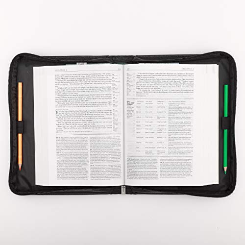 Christian Art Gifts Men's Classic Bible Cover Guidance Proverbs 3:6, Black Faux Leather, Large