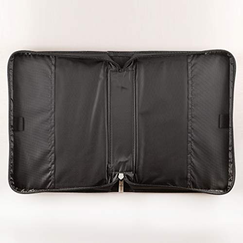 Christian Art Gifts Men's Classic Bible Cover Guidance Proverbs 3:6, Black Faux Leather, Large