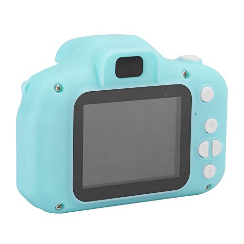 Mini Digital Camera, Children Eye-Friendly and Cear HD Cartoon Camera DIY Photos Video Recording, with 2.0in IPS Screen, Photo Frames, for Kids(Green)