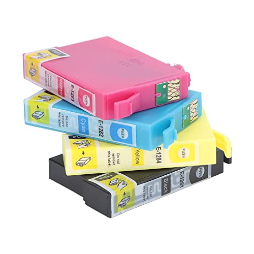 Hilitand 4Pcs Printer Cartridge Print Cartridge with Ink Simple Installation Printing Ink Cartridge for Office Print Photos, Test Papers, Documents