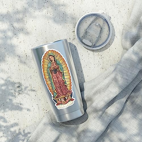 Virgin Mary Christian Religion Christ Holy Bible Decal Sticker (3diff Sizes) Deangelo Virgen de Guadalupe Stickers (5 inch)