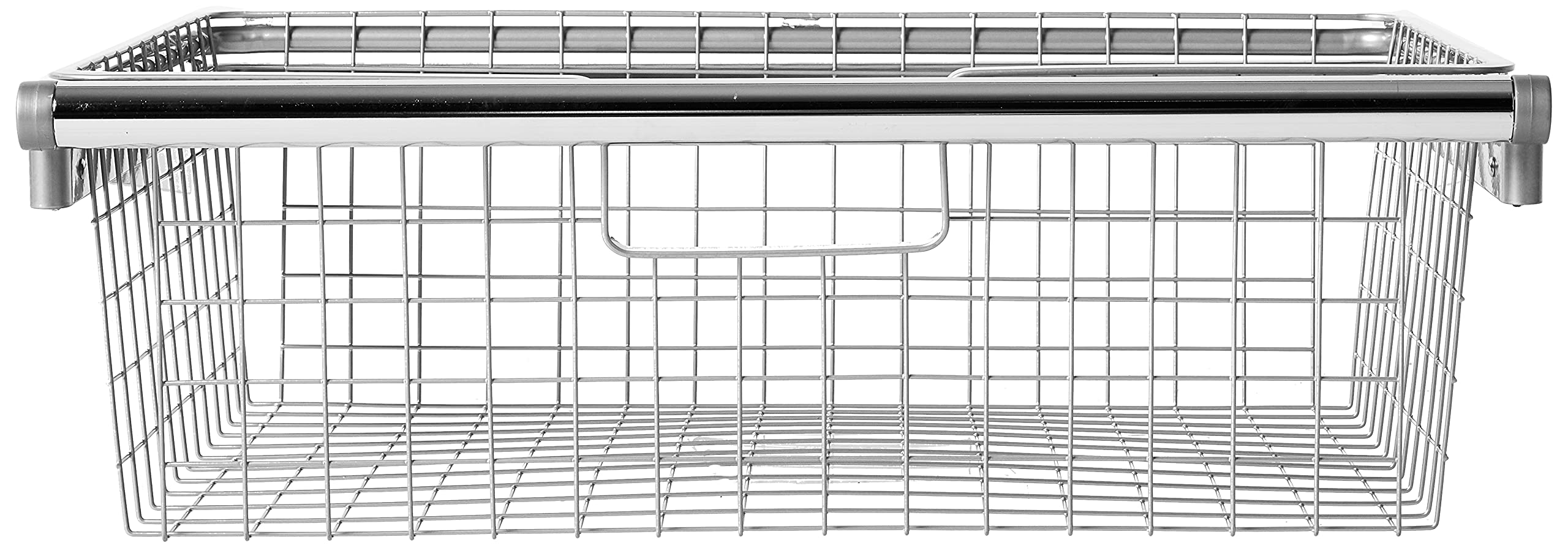 Rubbermaid Configurations Sliding Basket for Closet Drawer Organization, Sturdy Slide Out Basket, Titanium