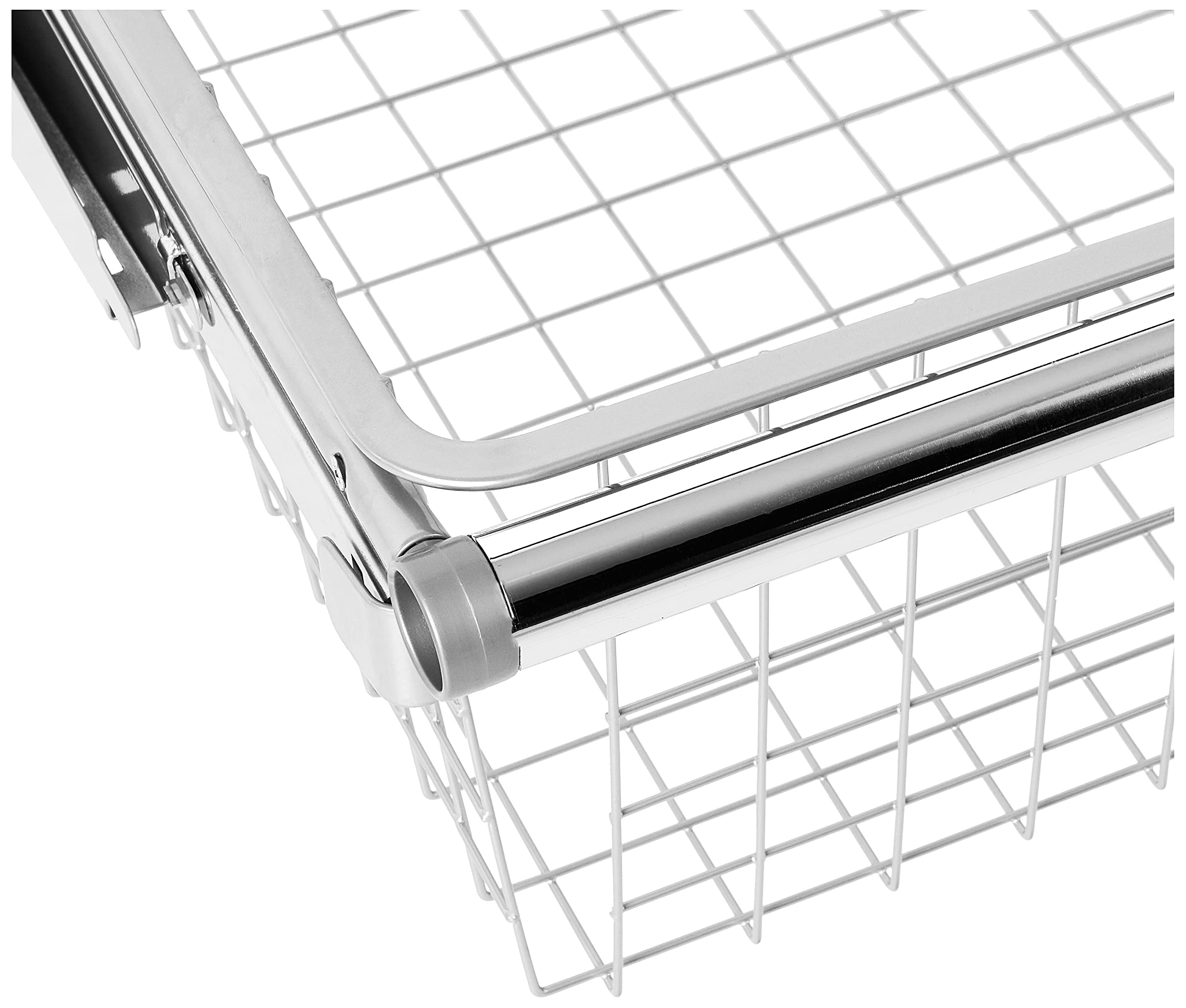 Rubbermaid Configurations Sliding Basket for Closet Drawer Organization, Sturdy Slide Out Basket, Titanium