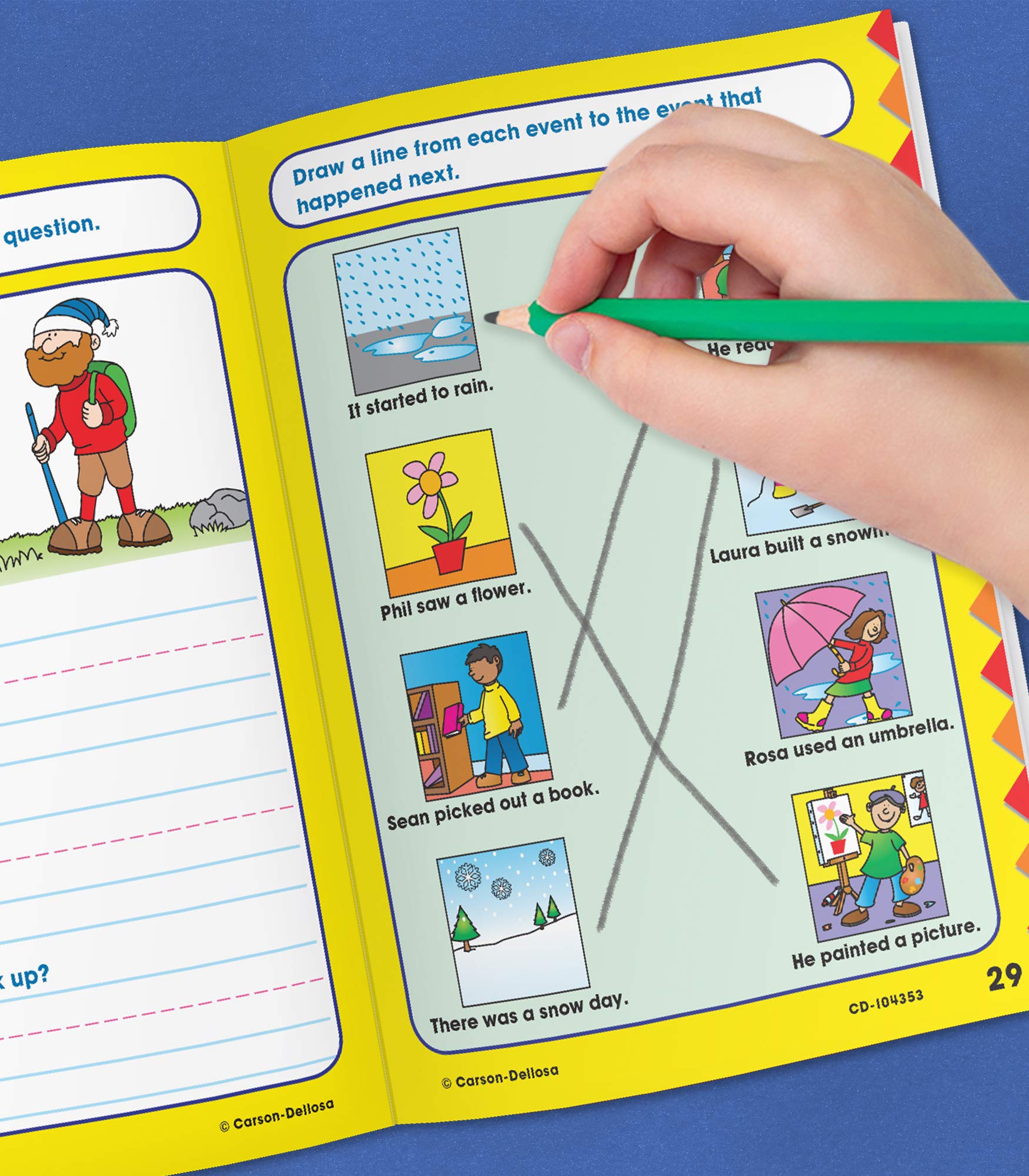 Carson Dellosa First Grade Skills Workbook―Grade 1 Reading, Addition, Subtraction, Graphing, Measuring, Phonics, Writing Skills Practice With Stickers (64 pgs) (Home Workbooks)