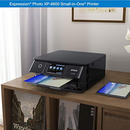 Epson Expression Photo XP-8600 Wireless Color Photo Printer with Scanner and Copier Black,Small (Renewed)