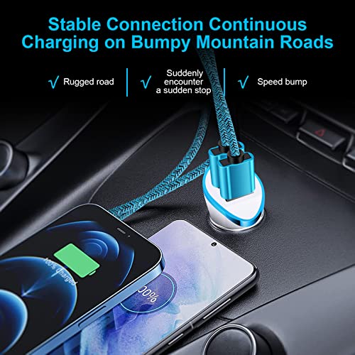 USB Fast Charger Kit for Google Pixel 7/6pro/6a/5/4/4a/4XL/3/3a/3XL/2, Wall Charger Plug + Car Phone Charger + 2X Nylon-Braided USB A to USB C Cables (3ft) for Samsung Galaxy S23,S22 Ultra,S21,S20,A33