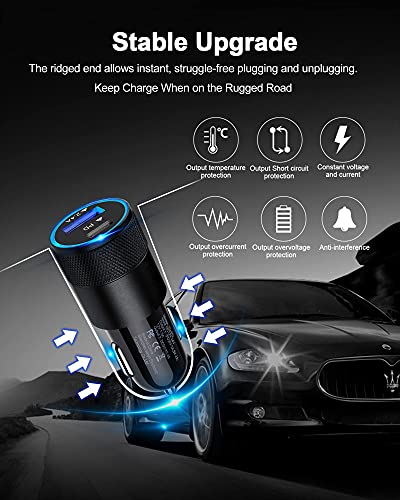USB Wall Charger, AILKIN 2-Pack 2.1Amp Dual Port Quick Charger Plug Cube&2-Pack 3.4a Dual Port USB Fast Car Charger