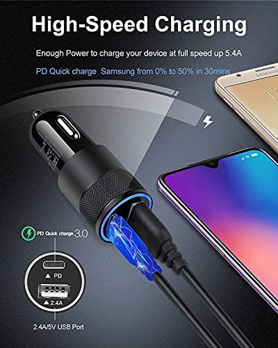USB Wall Charger, AILKIN 2-Pack 2.1Amp Dual Port Quick Charger Plug Cube&2-Pack 3.4a Dual Port USB Fast Car Charger