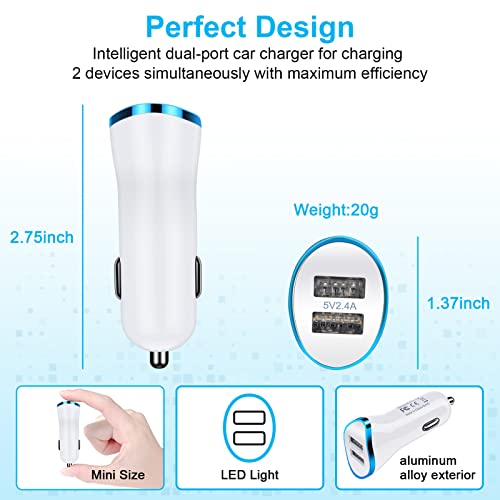 USB Fast Charger Kit for Google Pixel 7/6pro/6a/5/4/4a/4XL/3/3a/3XL/2, Wall Charger Plug + Car Phone Charger + 2X Nylon-Braided USB A to USB C Cables (3ft) for Samsung Galaxy S23,S22 Ultra,S21,S20,A33
