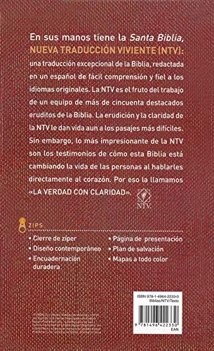 Personalized Bible Custom Text Your Name Santa Biblia NTV Edición Zíper SentiPiel Ladrillo Custom Made Gift for Baptisms Christenings Birthdays Celebrations Holidays