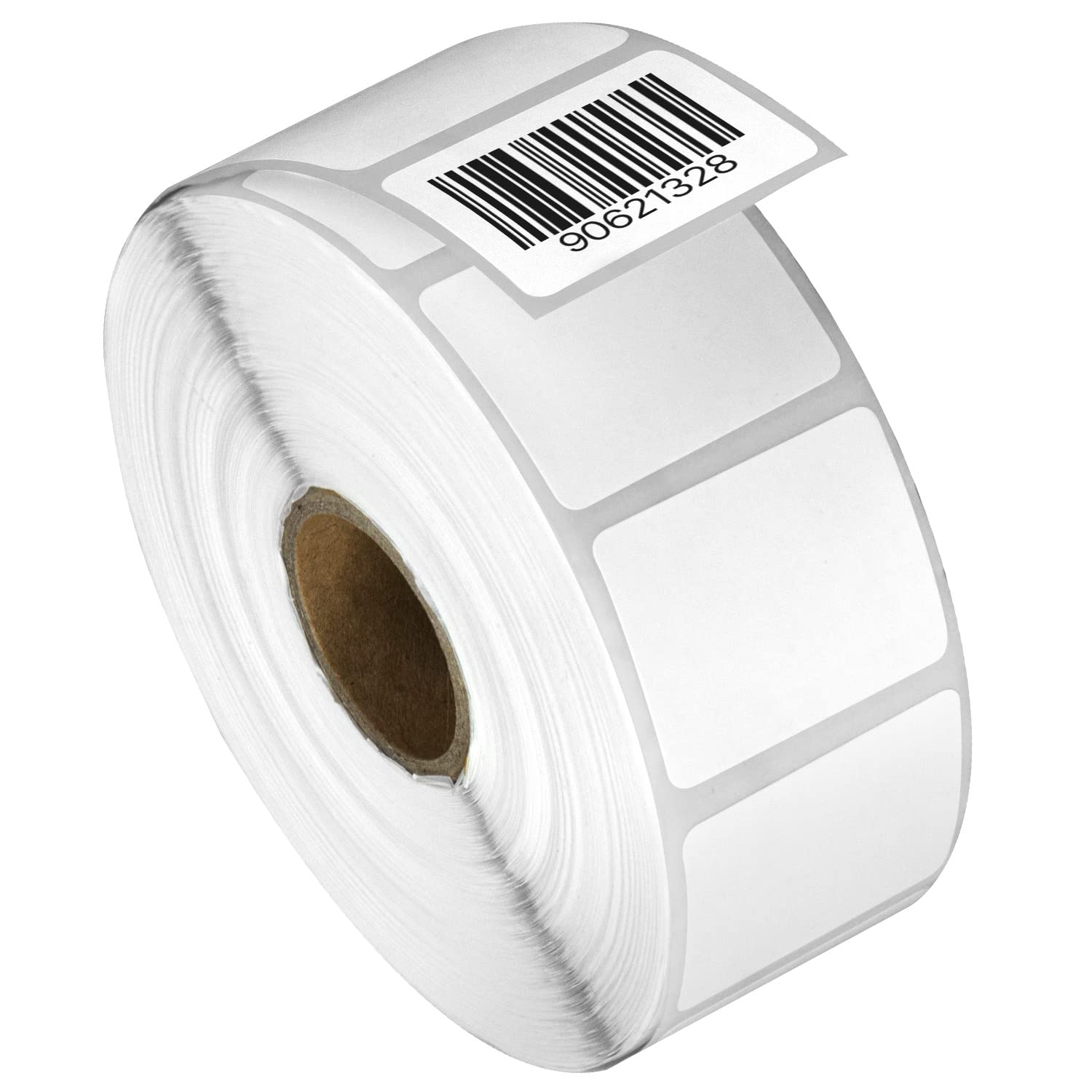 1.25" x 1" Direct Thermal Label - Compatible with Rollo Label Printer & Zebra Desktop Printers – 1” Core, Permanent Adhesive Perforated Postage UPC Barcode Address Sticker - 20 Rolls, 1380/Roll