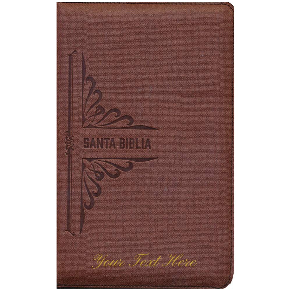 Personalized Bible Custom Text Your Name Santa Biblia NTV Edición Zíper SentiPiel Ladrillo Custom Made Gift for Baptisms Christenings Birthdays Celebrations Holidays