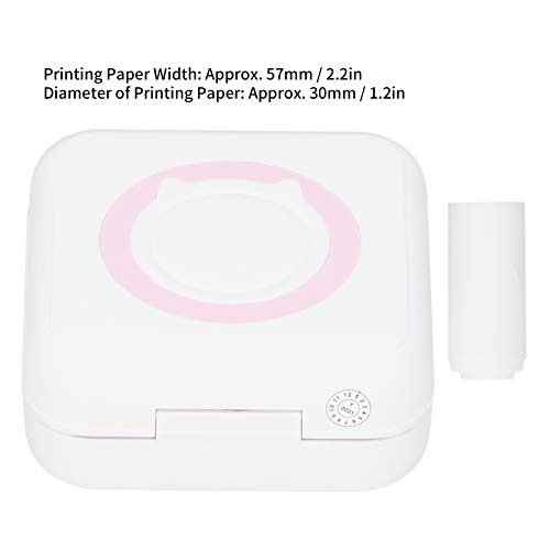 Zopsc-1 Portable Wireless Thermal Printer Bluetooth Mini Printer Label Wrong Question Printing 200dpi(Pink)