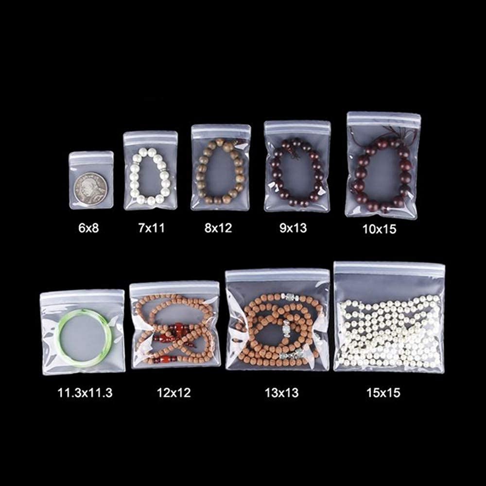 5.9mil Clear Jewelry Anti Oxidation Bag Zipper Lock Clarity Packet for Zip Resealable Closure Lock Pouch Plastic Grip Seal Pack for Bracelet Rings Earrings (30, 2.75x4.3 inch)