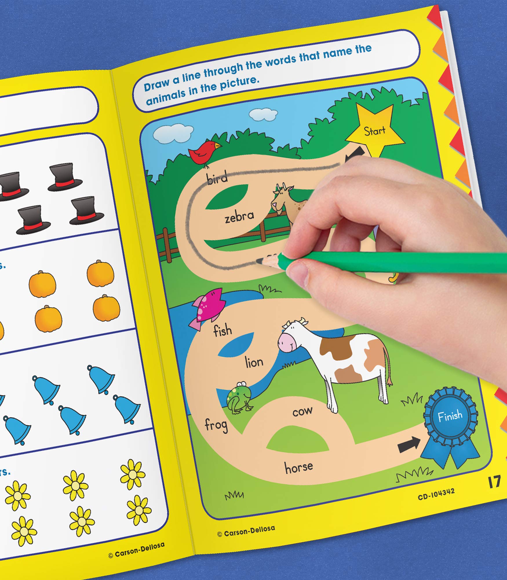 Carson Dellosa Beginning Reading Workbook―Kindergarten Early Reader Phonics Practice With Stickers, Incentive Chart, Puzzles, Coloring Activities (64 pgs) (Home Workbooks)