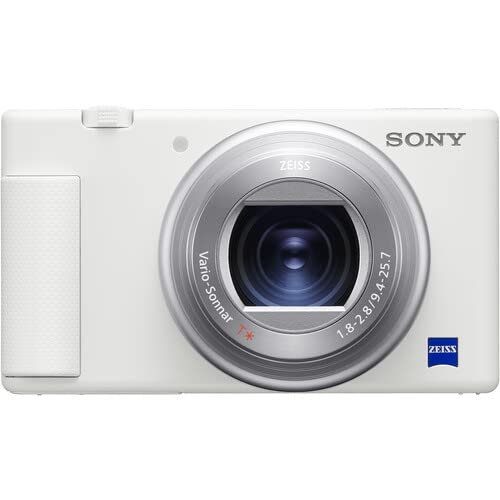 Sony ZV-1 Digital Camera (White) + Expo 16GB Basic Accessories Bundle (Renewed)