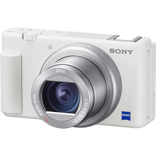 Sony ZV-1 Digital Camera (White) + Expo 16GB Basic Accessories Bundle (Renewed)
