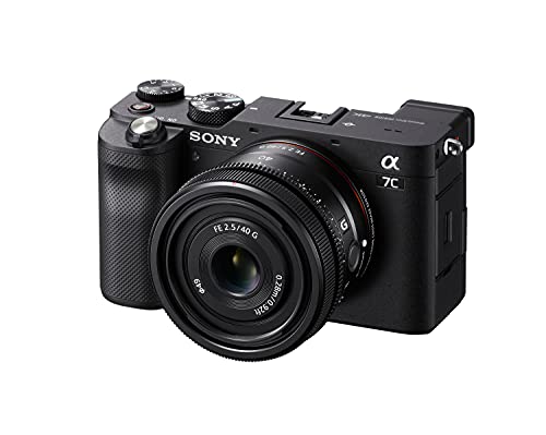 Sony Alpha 7C Full-Frame Mirrorless Camera - Black (ILCE7C/B) with Sony FE 40mm F2.5 G Full-Frame Ultra-Compact G Lens