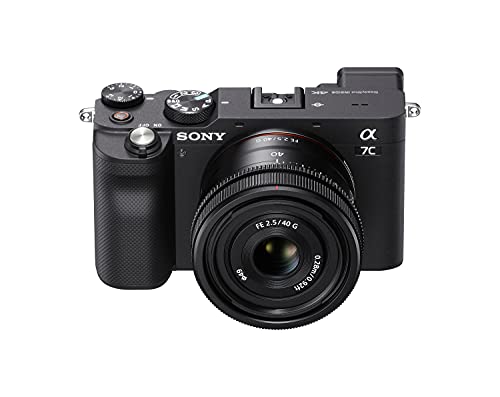 Sony Alpha 7C Full-Frame Mirrorless Camera - Black (ILCE7C/B) with Sony FE 40mm F2.5 G Full-Frame Ultra-Compact G Lens