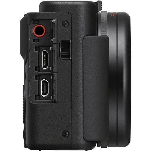 Sony ZV-1 Digital Camera (Black) with Streamer/Vlogging Kit. Includes: SanDisk Extreme 64GB Card, 12” Grispter Tripod, Carrying Case, and More. (Renewed)