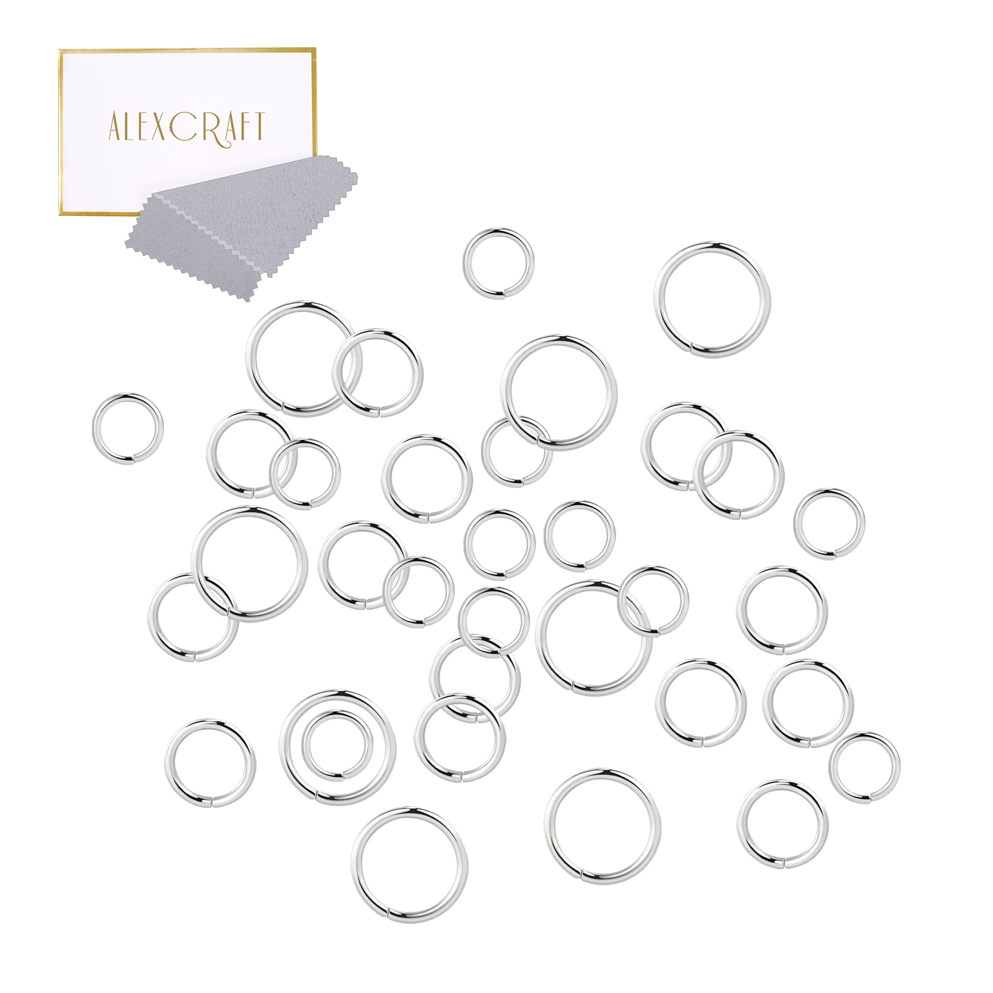 Sterling Silver Jump Rings for Jewelry Making 4mm 5mm 6mm 925 Sterling Silver Open Jump Rings for DIY(60 PCS)