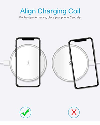 Wireless Charger,Vebach 10W Aviation Aluminum Wireless Charging Pad Compatible with iPhone 14/13/13 Pro/13 Mini/13 Pro Max/12/11/X,Samsung Galaxy S21/S20/Note 10/S10 etc