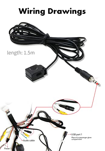 YULU Car Mic 3.5mm for Ford F150 Fusion Ranger Escape Vehicle Head Unit Audio Stereo Radio Microphone