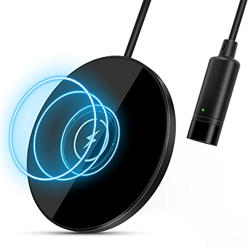 YKZ Magnetic Wireless Charger, Thinner & Lighter Wireless Charging Pad, 15W Fast Mag Charger for iPhone 13/13 Pro/13 Pro Max/13 mini/12/12 Pro/12 Pro Max /12 Mini AirPods Pro (No AC Adapter)